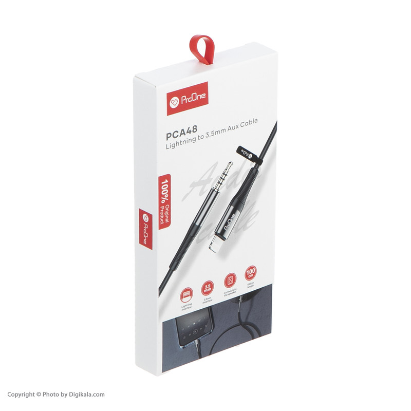 کابل انتقال صدا پرووان LIGHTNING to 3.5mm AUX cable PCA48 - فروشگاه اینترنتی ایجانبی